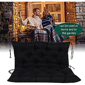 CHFQ Swing Replacement Seat Cushions Outdoor Indoor with Backrest 2-3 Seater Washable Thick Garden Bench Cushion Waterproof Non-Slip Recliner Mat Sofa, Blue , 59.06 x 39.37 in