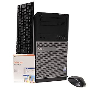 Dell OptiPlex 790 Tower Computer PC, Intel Quad Core i5 3.2GHz, 16GB RAM, 1TB HDD, Microsoft Windows 10 Professional, Microsoft Office 365 Personal, DVD, Keyboard, Mouse, WiFi (Renewed)