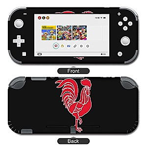 Red Rooster Cock Stickers Full Wrap Decal Skin Faceplate Protective Stickers Compatible for Nintendo Switch for Switch Lite