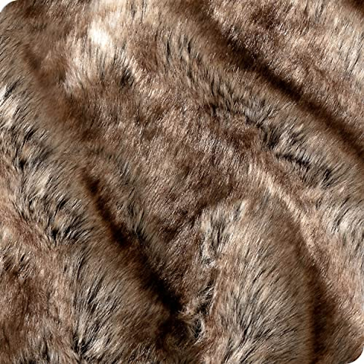 Bare Home Faux Fur Blanket - Ultra-Soft Luxurious - Cozy Warm Blanket for Couch, Sofa, Chair, Bed - Fuzzy Fluffy Super Soft - Decorative Bed Blanket, 47x60 inches (Throw, Variegated Chestnut)