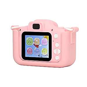 Kids Camera, TF Card Silicone 32GB Children Camera Quakeproof 2000W Pixels for Birthday Gift(Pink)
