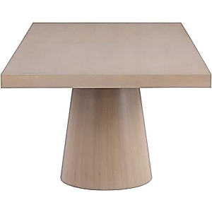 Meridian Furniture 502Oak-T Tavolo Collection Modern | Contemporary Dining Table, Rich Natural Oak Finish, MDF With Natural Oak Veneer, 2 Table Leaves Included, 95" / 113.5" / 132" W x 47.5" D x 31" H