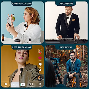 ALTSON Professional Lavalier Microphone for iPhone/Video Conference/Podcast/Voice Dictation/YouTube Grade Omnidirectional Phone Audio Video Recording Condenser Microphone (9.98ft)