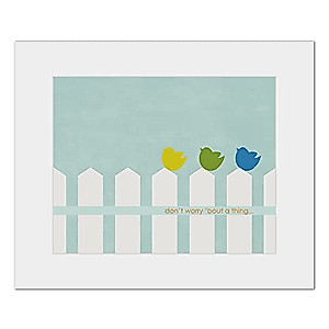 Bob Marley | Three Little BIrds - song lyric wall art print, inspirational modern music poster home decor reggae quote