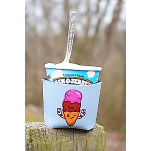 1 Pc Life is Short, Eat More Ice Cream - Pint Coolie. Best Friends Ice Cream Pint Hugger. Pre-Printed Packs (1)