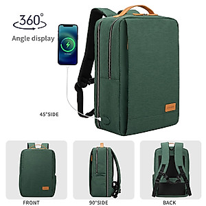 NOBLEMAN Backpack for women and man,15.6 Inch everyday Laptop Backpack, Daypack, with USB travel daypack (Dark Green)