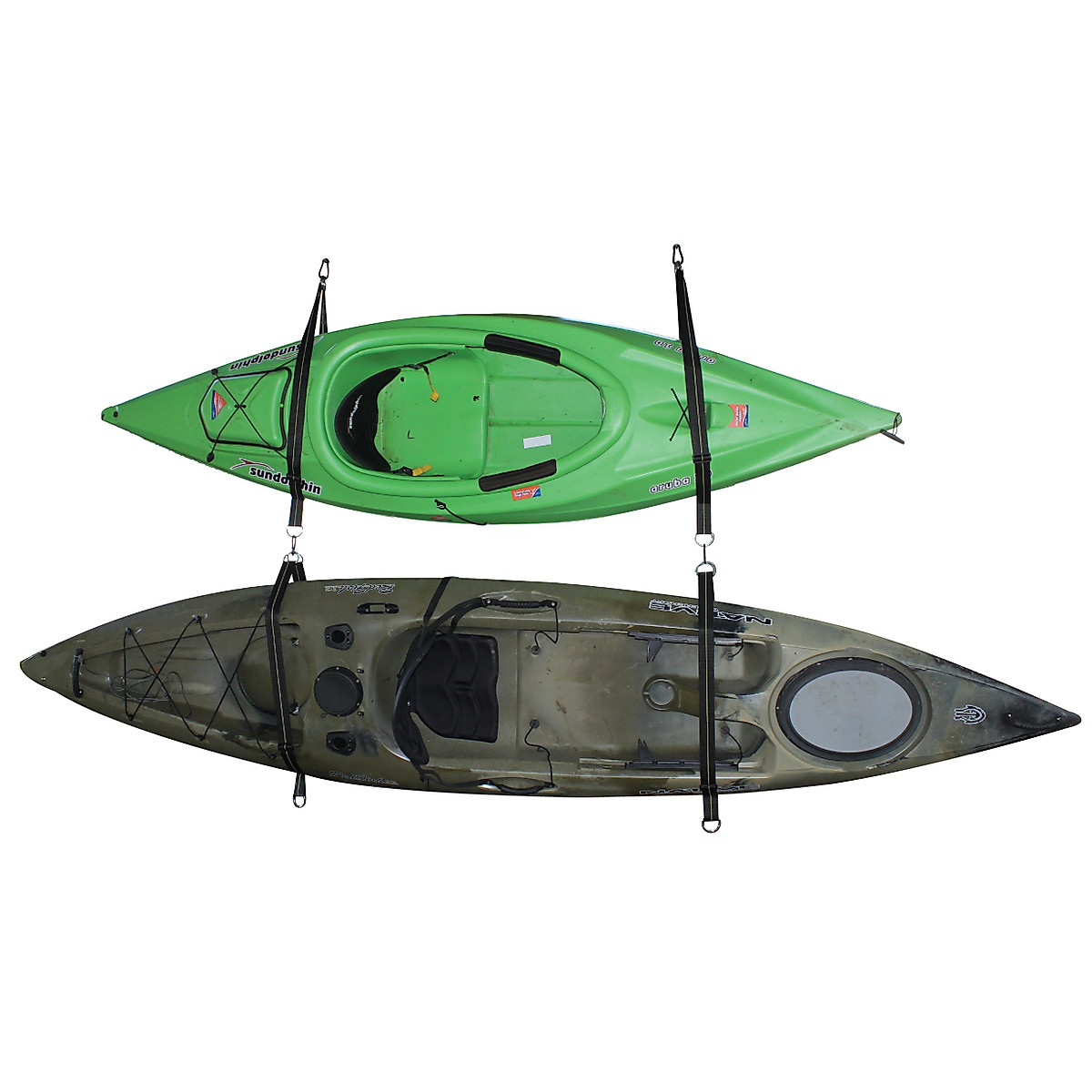 Cajun Tie Downs - Expandable & Adjustable Kayak Storage Hanging Kit