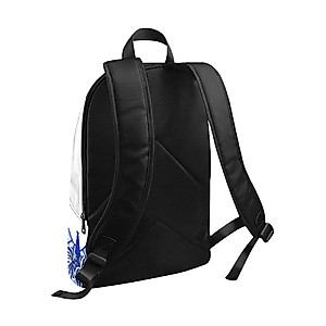 CUXWEOT Personalized Cheerleader Blue Backpack with Name Custom Travel Bag for women Men