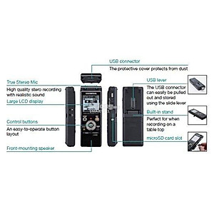 Olympus WS-853 Digital Voice Recorder - 4.1 cm (1.6") LCD - 8 GB Flash Memory