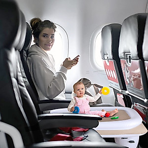 FIXMSV Toddler Airplane Bed Inflatable Bed for Airplane, Kids Bed Airplane, Car Baby Bed, Inflatable Toddler Plane Bed, Airplane Seat Extender for Kids with Folding Puzzles