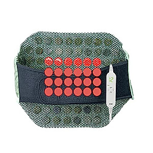 Red Light Heating Pad for Back Pain, Cramps Relief with Strap, Jade Stone Heating Pad for Back Pain Relief, 14"*24" Large Photon Heated Back Wrap for Lower Back Pain Relief with 12 Heating Setting