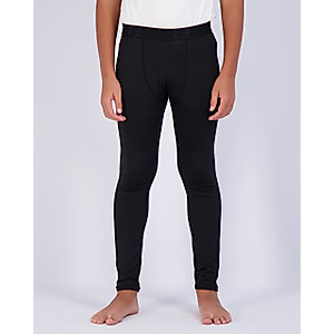 3 Pack: Boys Compression Pants Gym Sports Running Skin Tights Leggings Active Athletic Sports Workout Winter Thermal Cold Base Layer Long Johns Football Rash Guard Basketball-Set 7, M (8/10)