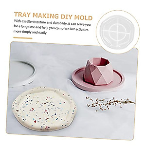 VILLCASE 2pcs Pallet Mold Oval Tray Crystal Decor Resin Molds Teacup Tray Mold Resin Tray Molds DIY Irregular Cloud Design Tray Mold Serving Tray Mold Novel Shaped Tray Mold Jewelry Coaster