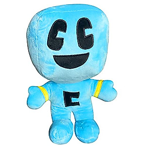 YESLAIFU 11 Inch Creeper Plush Toys,Block Master（2023 New Plush） The Best Gift for Kids (Blue+Yellow)
