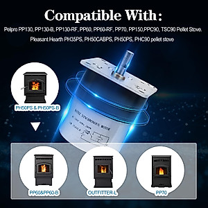 SRV7000-670 Auger Feed Motor Compatible with Pelpro and Pleasant Hearth Pellet Stoves, 2RPM Auger Motor