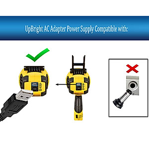 UpBright 5V USB AC/DC Adapter Compatible with Stanley FATMAX SL10LEDSL SL10LEDS TL600PS TL600PSC TL450PS Zero Trace TL1KPZ TL1KPS BB24PS Yellow Black-Trim SAT3S Satellite Lumen LED Flashlight Charger