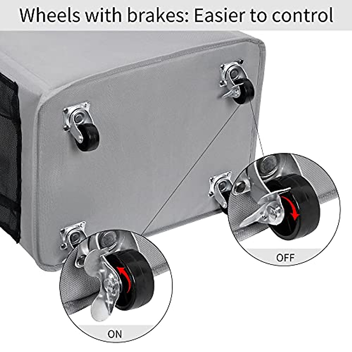 Chrislley 90L Rolling Laundry Basket Large Laundry Hamper with Wheels Collapsible Clothes Hamper Rolling Tall Laundry Storage Cart Foldable Clothes Organizer (Grey)