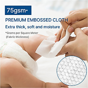 BEBESUP Korea’s #1 Signature Baby Wipes - Hypoallergenic Water-based Unscented Alcohol-Free Ultra-Thick 75 GSM Super Seed Extracts Plant-Based for sensitive skin Flip-Top 560 Count (8 Packs)