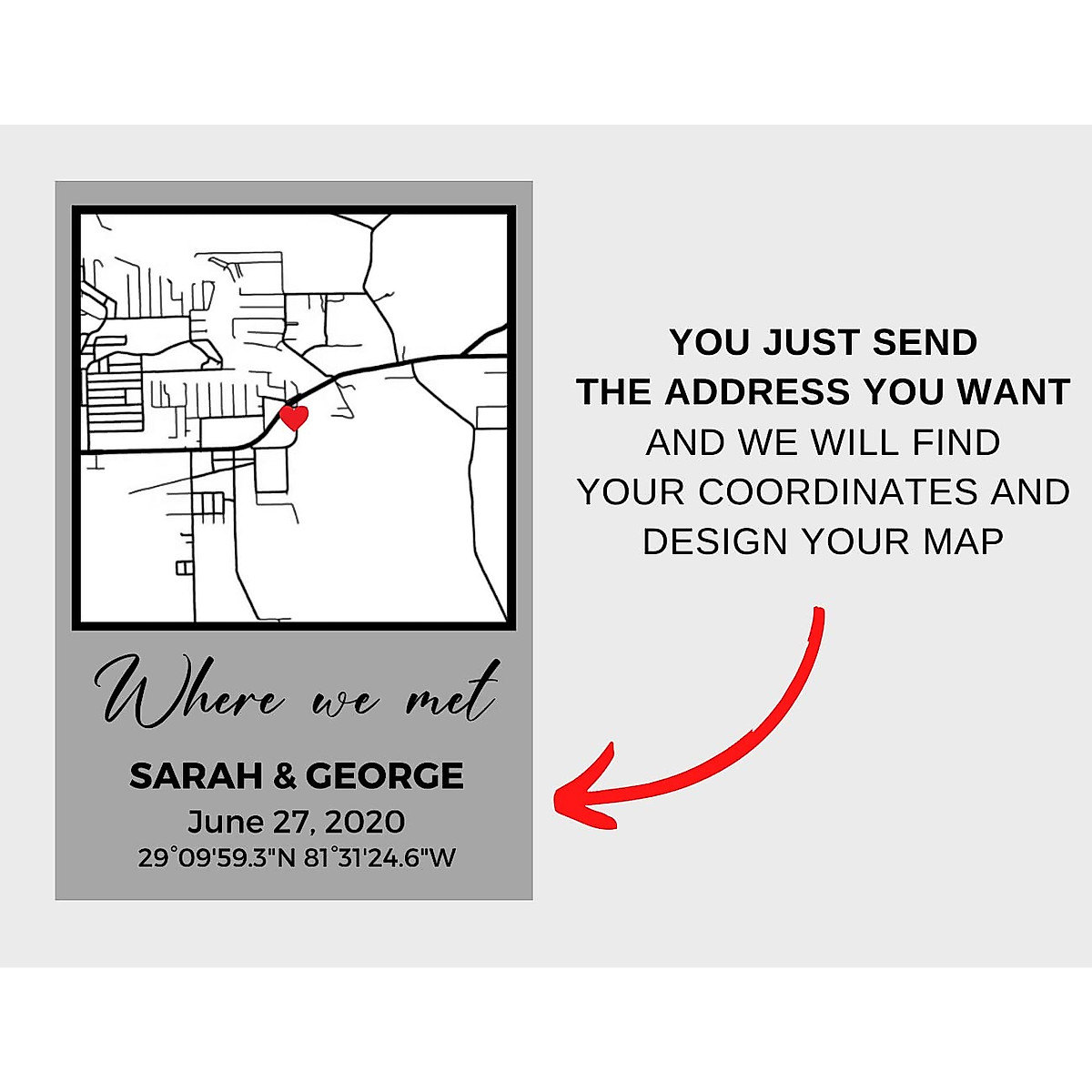 Our First Date Valentines Day Map Plaque - Couple Map, Gift for Her, Acrylic Plaque Couple Gift, Custom Locaiton, Valentines Day Gift, Couples Gift, Gifts for Wife and Husband