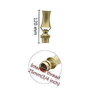 LRJSKWZC Hose Fittings 1 Pc Brass Ice Tower Cedar Fountain Nozzles 3/4" 1" 1.5" 2" Air-Blended Bubbling Fountain Garden Landscape Ornamental Nozzle (Color : 3I4 inch)