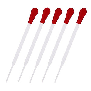 SDENSHI 5Pcs Glass Droppers Pipettes Dropping Pipettes Liquid Pipettors with Cap