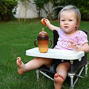 ANTEN Portable Booster Chair with Tray | Travel Booster Seat for Babies and Toddlers | Folding Booster Chair for Dining Table, Camping, Picnic, Beach, Grandma's | Indoor and Outdoor Baby Booster Chair