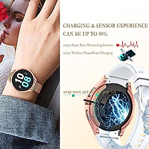 OHPROCS Compatible with Samsung Galaxy Watch 5 & 4 40mm 44mm Case with Screen Protector, Soft TPU Face Cover Full Protective Bumper for Samsung Watch 5/4 Bands Accessories (40mm, 9-Colors)