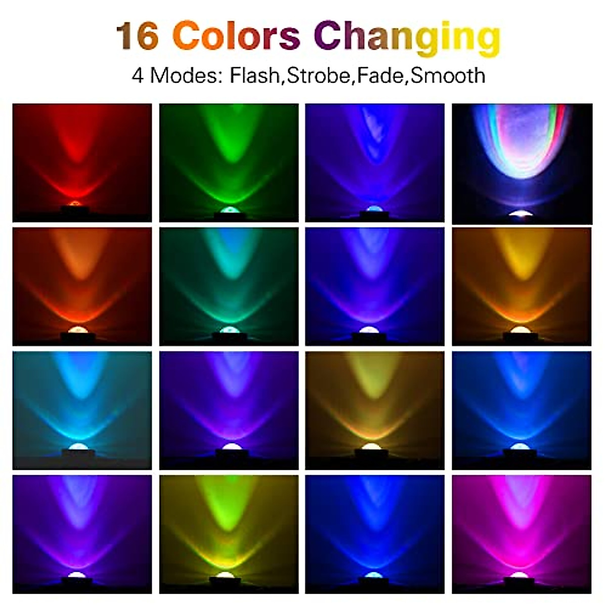 RUICAIKUN Outdoor Lights,10w Spot Lights Outdoor with US Plug and Remote Control,Dimmable Colored Halloween Decor Outdoor Lights,Waterproof Spotlight with Timer