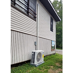 PVC Decorative Line Cover Universal Set for Ductless Mini Split Air Conditioners - Pipe Cover - 4" Diameter - Off-white