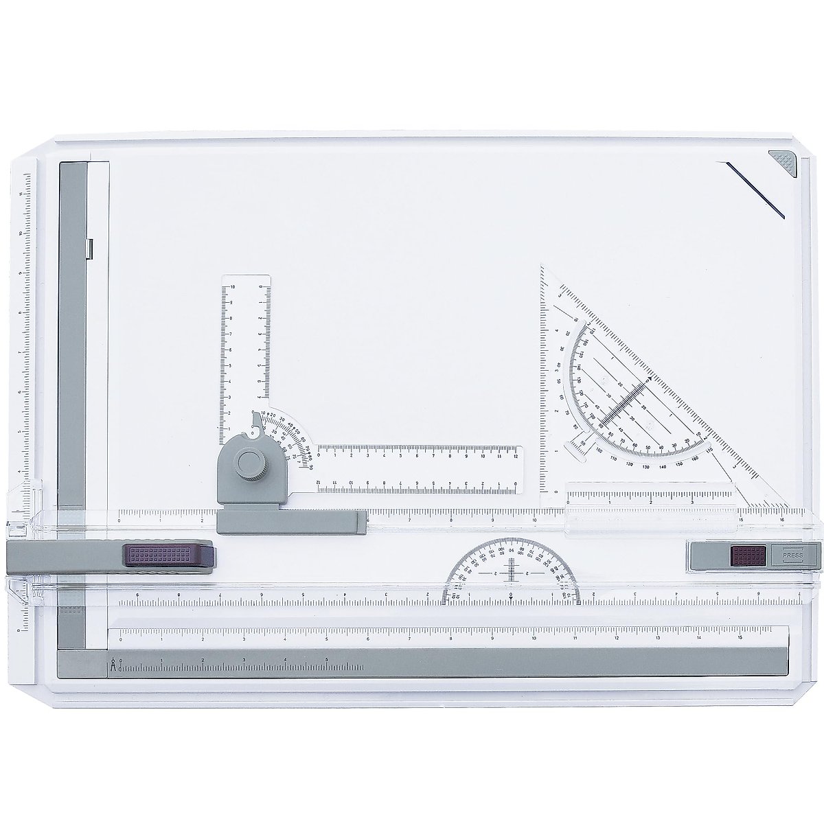 Frylr Inch A3 Drawing Board Drafting Table with Parallel Motion and Angle English Measuring System 20.87”L x 14.49”D