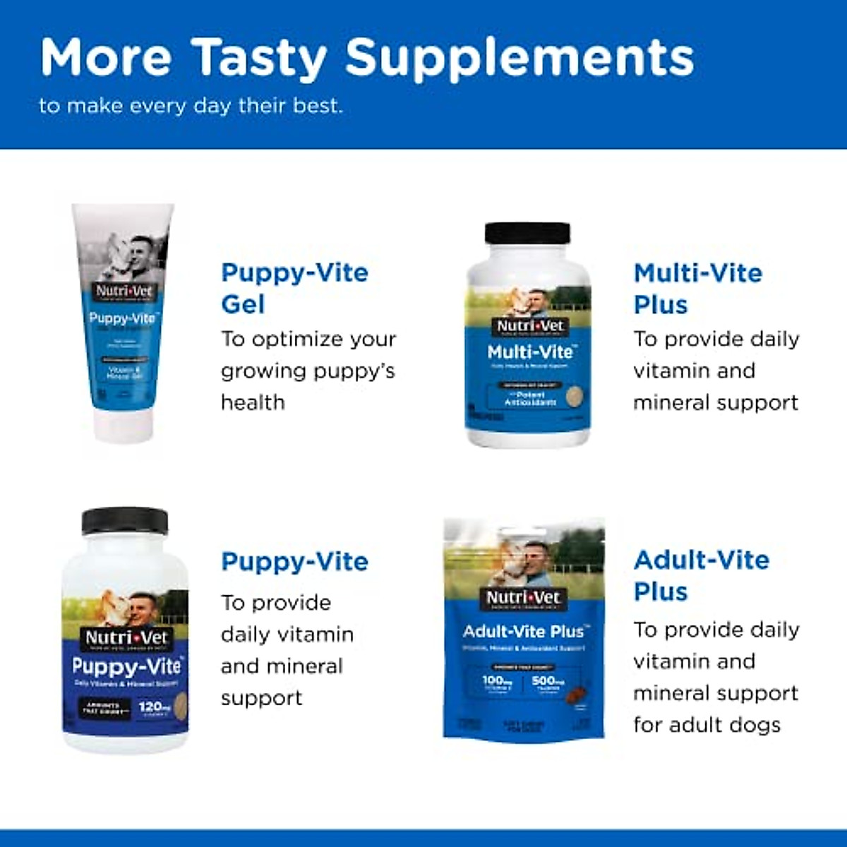 Nutri-Vet Senior-Vite Chewables for Dogs - Daily Vitamin and Mineral Support for Senior Dogs to Help Maintain Peak Condition - 120 Count