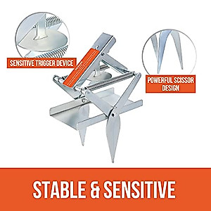 Ubalun Mole Traps That Kill, Easy Setup and Quick Kill Scissor Traps, Vole Gopher Trap for Lawns, Heavy Duty and Non-Toxic (2 Traps)