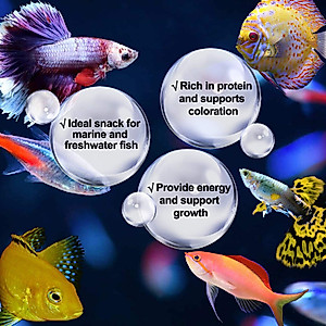 Amzey 1.75 oz Decapsulated Brine Shrimp Egg (Non-Hatching)-100% Natural Decapsulated Artemia Nauplii, High Protein Food Source for Live Fish, Baby Fish, Freshwater and Marine Fish, Golden Fry, Corals