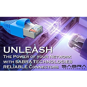 Sabra Technologies Shielded rj45 cat6 cat 6a connectors Gold Plated Cat6 Pass Through Connectors 23awg Cat6 Shielded Cat6/Cat6a Modular Plugs Ethernet Ends (60 PCS)