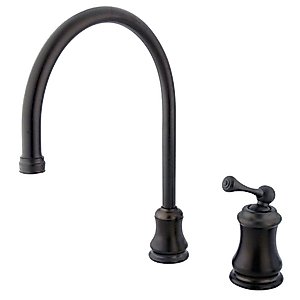 Kingston Brass KS3815BLLS Restoration Widespread Kitchen Faucet, 9" Spout Reach, Oil Rubbed Bronze