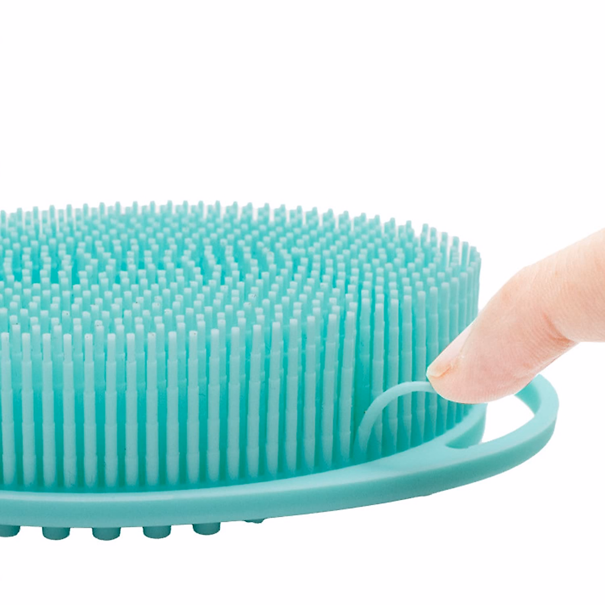 Silicone Body Brush, Exfoliating Body Scrubber, Silicone Body Scrubber Loofah, Silicone Bath Brush, Soft Exfoliating Body Bath Shower Scrubber Brush for Kids and Adults All Kinds of Skin（Green）