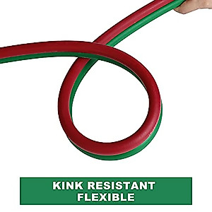 Hromee Oxygen Acetylene Hose 1/4-Inch × 50 Feet with 9/16"-18 B fittings Welding Cutting Torch Twin Hose