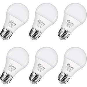 JIANGSILING A19 LED Light Bulb, 75W Equivalent LED Bulb, 11W 5000K Daylight, 1100 Lumens, Non-Dimmable Light Bulbs, CRI 85+, No Flicker E26 Base Bulbs for Home Office, 6-Pack