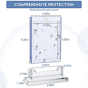 3 Pack Magnetic Card Holders for Trading Cards Protector, 35 pt Baseball Card Protector, Acrylic Hard Cards Sleeves Case for Baseball Football Sports Game Card Storage and Display (Transparent Blue)