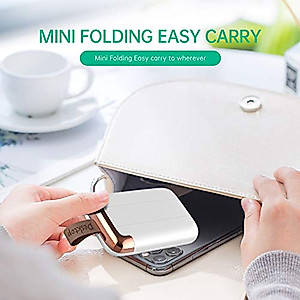 Cell Phone Stand, Portable Fully Foldable C4 PC&Aluminum Cell Phone Holder,Adjustable Phone Dock Cradle Compatible with Phone 11 Pro, iPad Mini, Nintendo Switch, Tablets (7-10"), All Phones (Green)