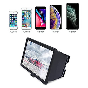 YACSEJAO Phone Screen Magnifier Foldable Holder Stand Anti-Blue Light Mobile Phone Screen Enlarger Mobile Phone 3D Magnifier Projector Screen for All Smartphones