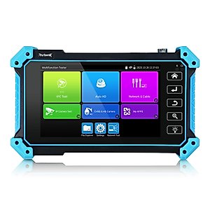 Rsrteng IP Camera Tester, IPC-5100 Plus 8MP AHD CVI TVI CVBS IP Camera Test 4K HD Display Video Monitor 5inch IPS Touch Screen IPC Tester Support POE PTZ W-i-F-i RS485 HDMI & VGA Input DC12V Output