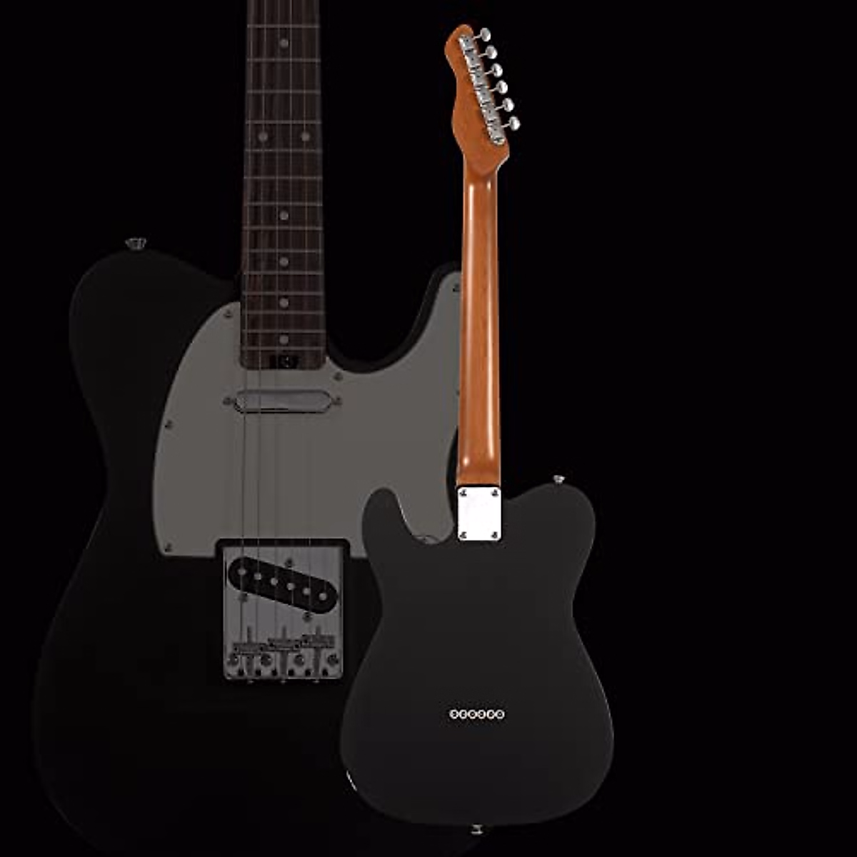 Latitude Lark Classic Electric Guitar, Alder Wood Nitro Paint Solid Body,Roasted Maple Thin C Neck Jumbo 21 Frets Modernist Fine Instrument, Rosewood fingerboard,Weight 7 lbs