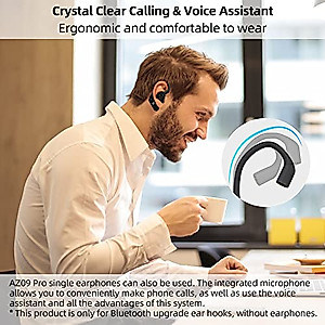 G.K KZ AZ09 Pro Wireless Adapter Cable Qualcomm QCC3040 Bluetooth 5.2 Module Upgrade Cable Ear Hook with 0.75/0.78mm(Black)