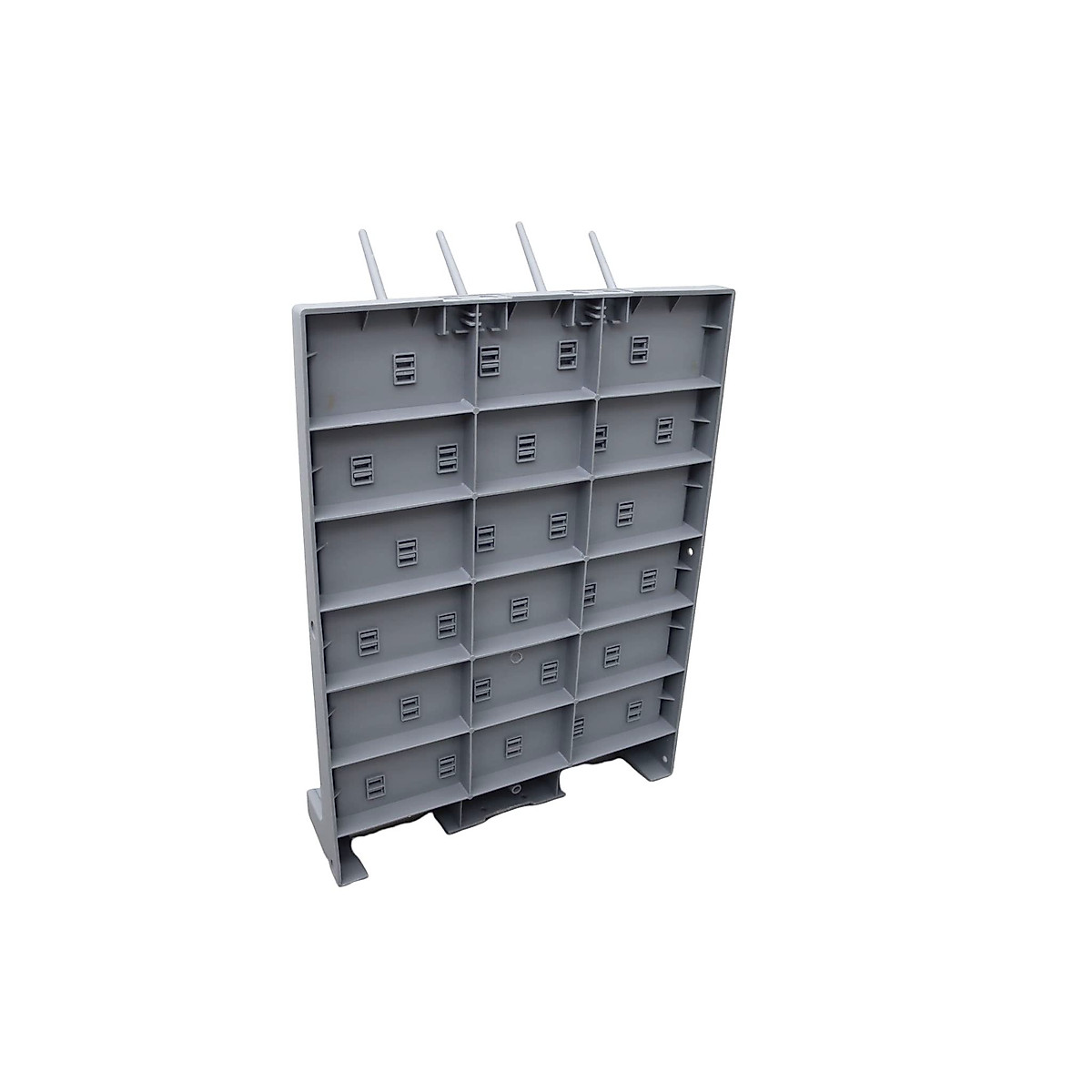 INTBUYING Bottle Drying Rack Pegboard Wall Mounted Desk Grey 27Pegs Removable PP Glassware Drying Draining Rack Education&lab Cleaning Equipment