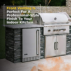 COYOTE OUTDOOR LIVING 21-Inch Outdoor Rated Compact Refrigerator, Right Hinge, 4.1 Cu. Ft, CBIR-R