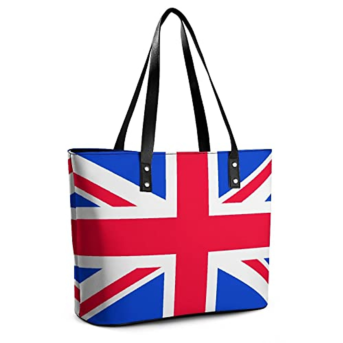 Womens Handbag Union Jack Leather Tote Bag Top Handle Satchel Bags For Lady