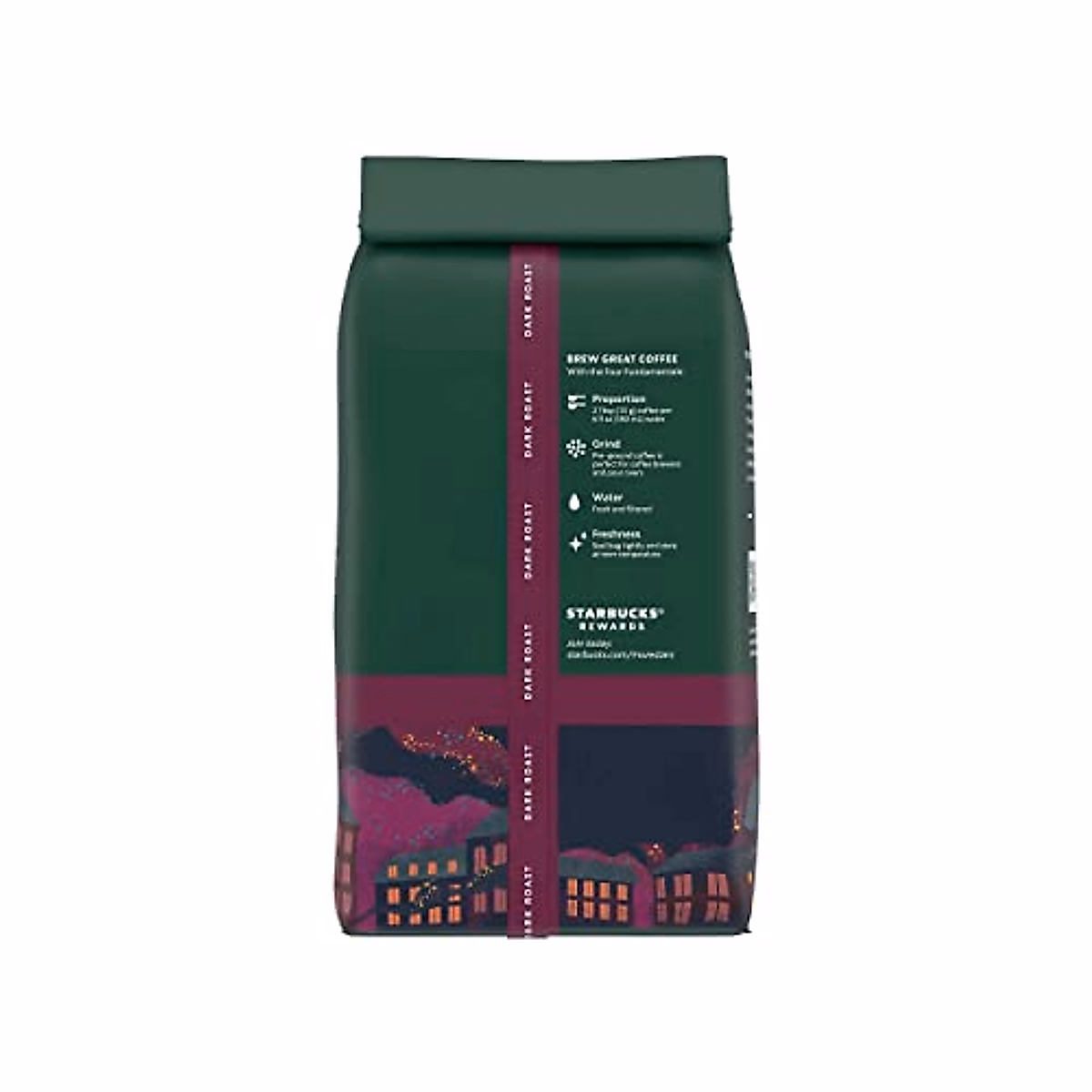 Starbucks French Roast Dark Roast Ground Coffee, 18 Ounce (Pack of 1)