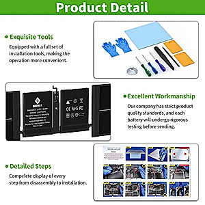 A2442 Battery, Egoway A2519 Replacement Laptop Battery for MacBook Pro 14 inch (Late 2021), Easy-to-Install Replacement Battery A2442 with Tools, EMC3650 [11.47V/6100mAh]