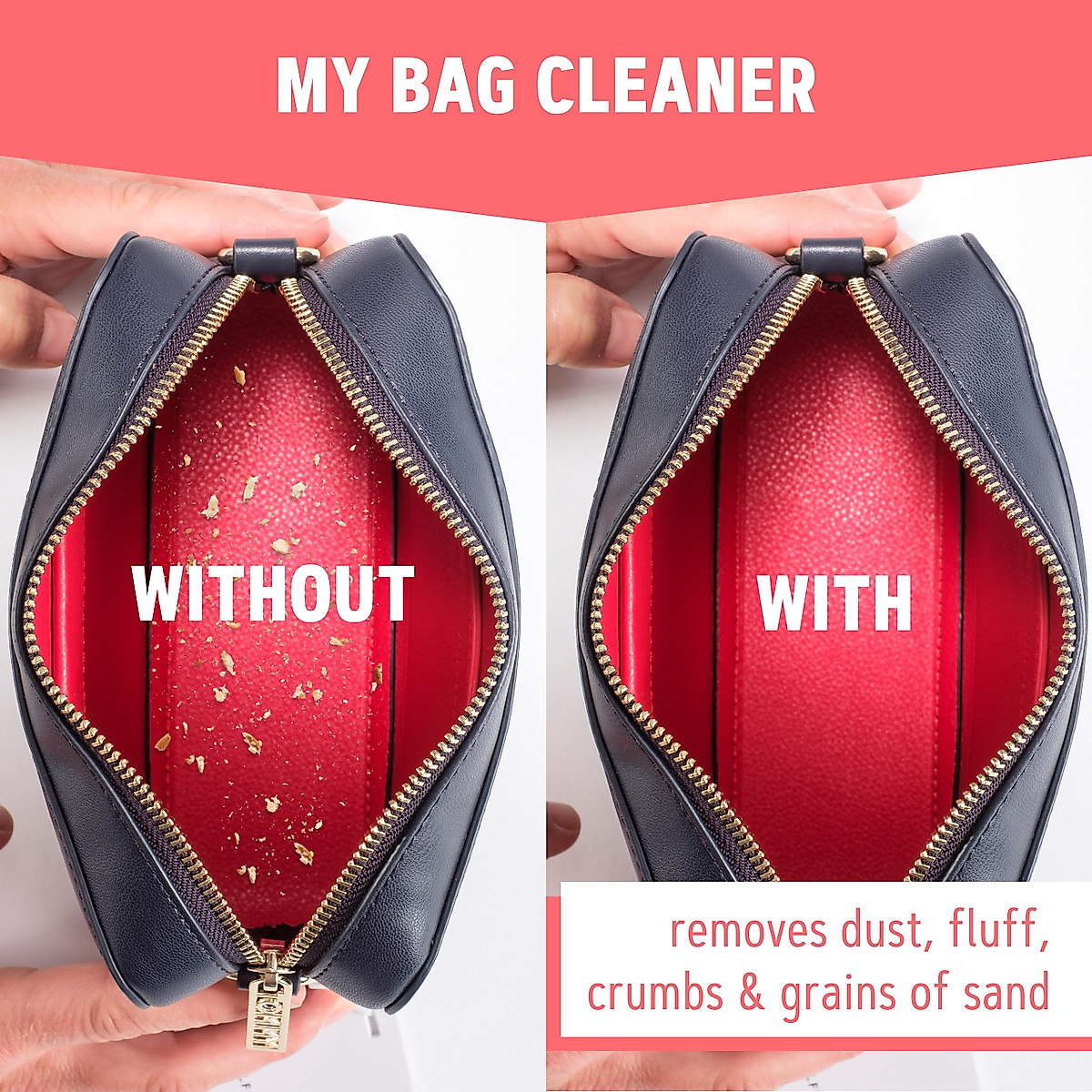 Sauberkugel - The Clean Ball - The clever way of cleaning purses, bags, backpacks and school bags (Black)